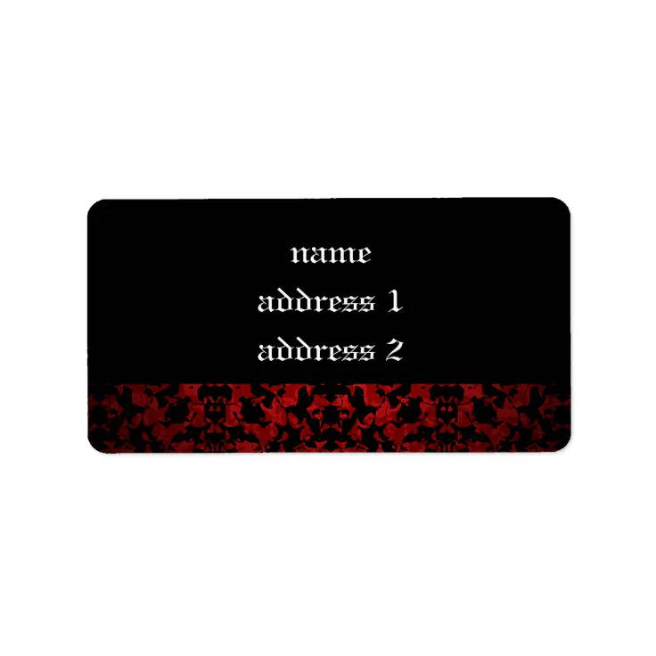 Elegant Gothic wedding address labels | Zazzle