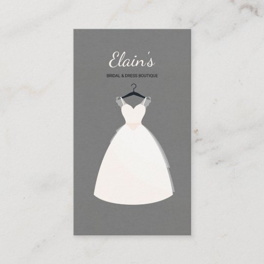 Elegant Gown Bridal Dress Boutique Wedding Planner Business Card ...