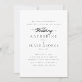 Elegant Grace Wedding Bride Parents Matte Invitation | Zazzle