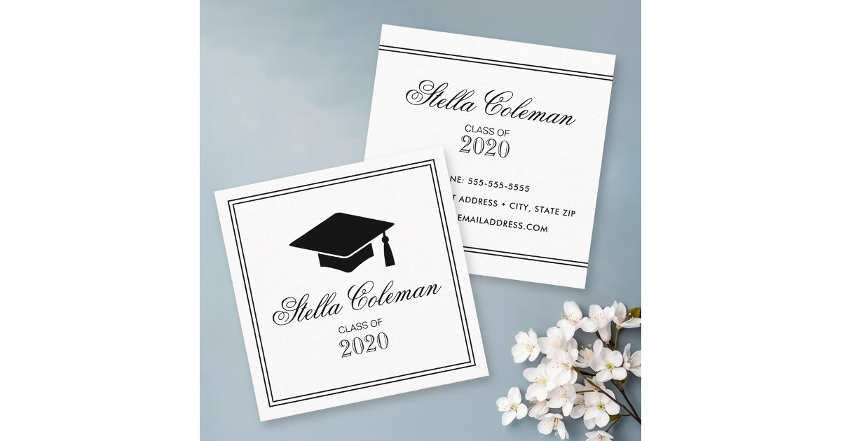 Elegant graduate graduation name card | Zazzle