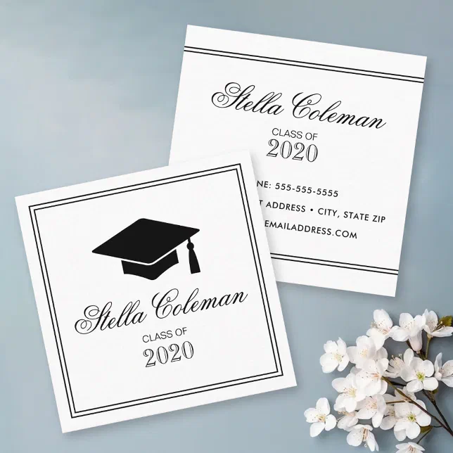 Elegant graduate graduation name card | Zazzle