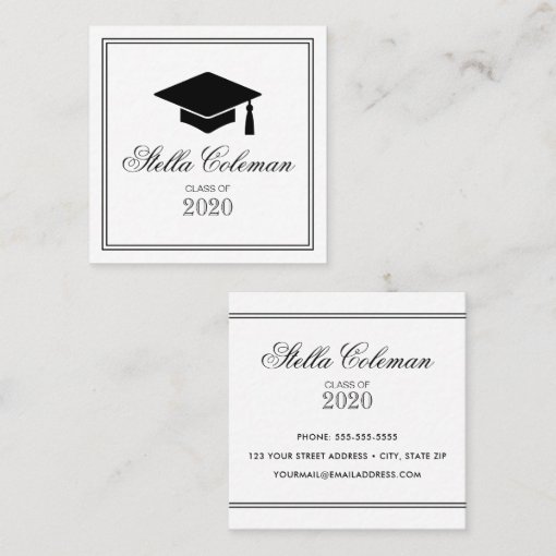 Elegant graduate graduation name card | Zazzle