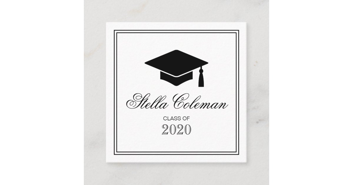 Elegant graduate graduation name card | Zazzle.com
