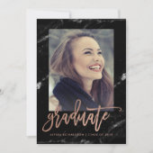 Elegant Graduate | Marble 2018 Photo Grad Party Invitation | Zazzle