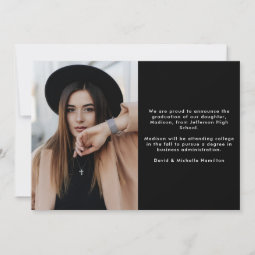 Elegant Graduate Photo Graduation Announcement | Zazzle