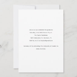 Elegant Graduate Script 6 photo collage Graduation Invitation | Zazzle