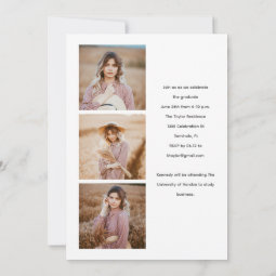 Elegant Graduate Script Photo Graduation Invitation | Zazzle