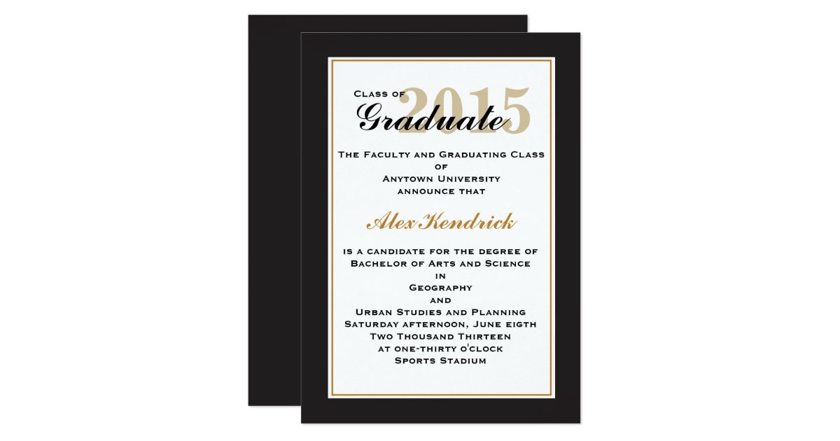Classy Graduation Announcement Template
