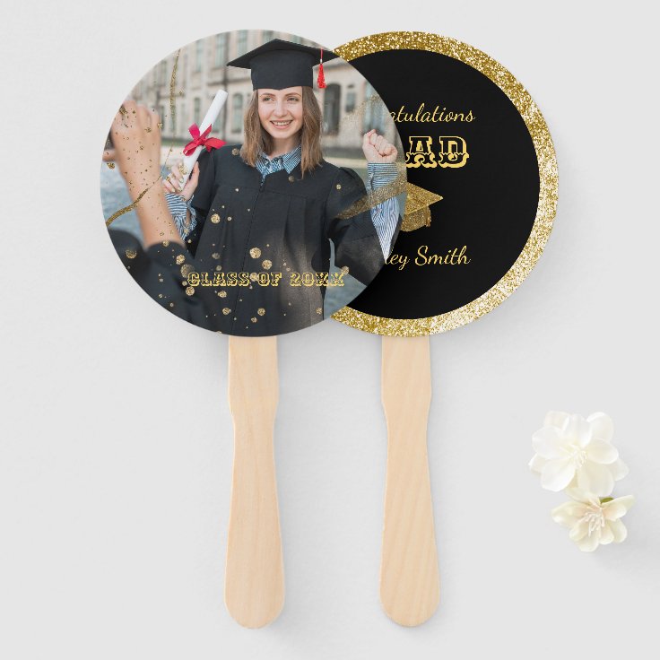 elegant Graduation Hand Fan | Zazzle