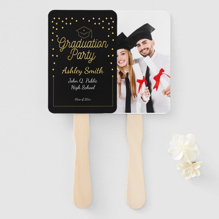 elegant Graduation Hand Fan | Zazzle
