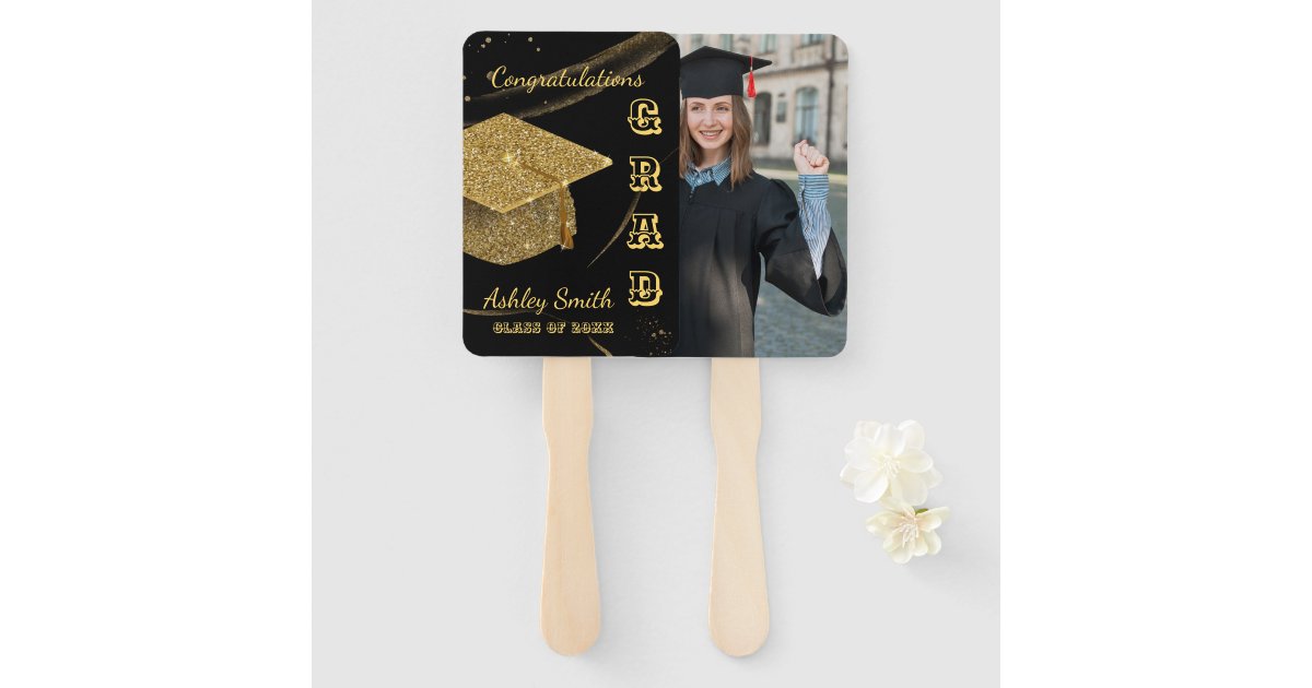 elegant Graduation Hand Fan | Zazzle