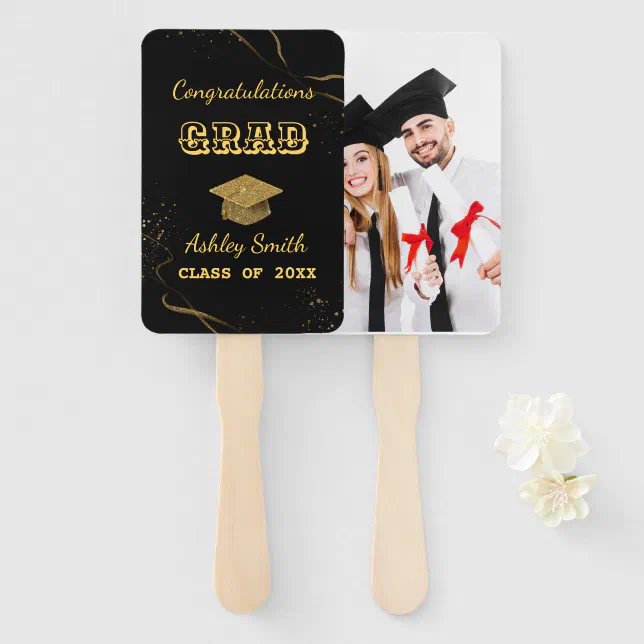 elegant Graduation Hand Fan | Zazzle