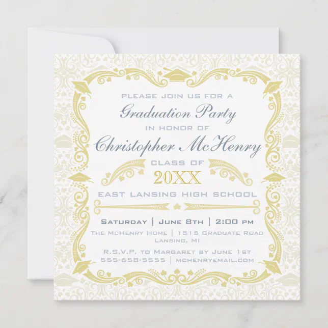Elegant Graduation Invitation Announcement | Zazzle