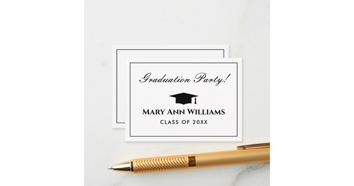 Elegant graduation party enclosure cards | Zazzle