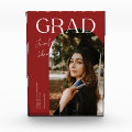 Elegant Graduation Photo Block with Name and Schoo | Zazzle