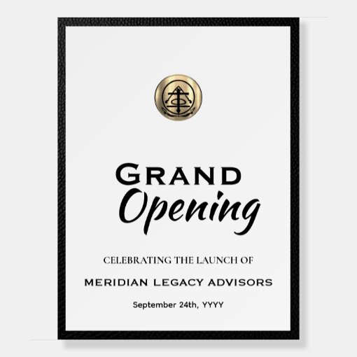 Elegant Grand Opening Welcome Sign | Zazzle