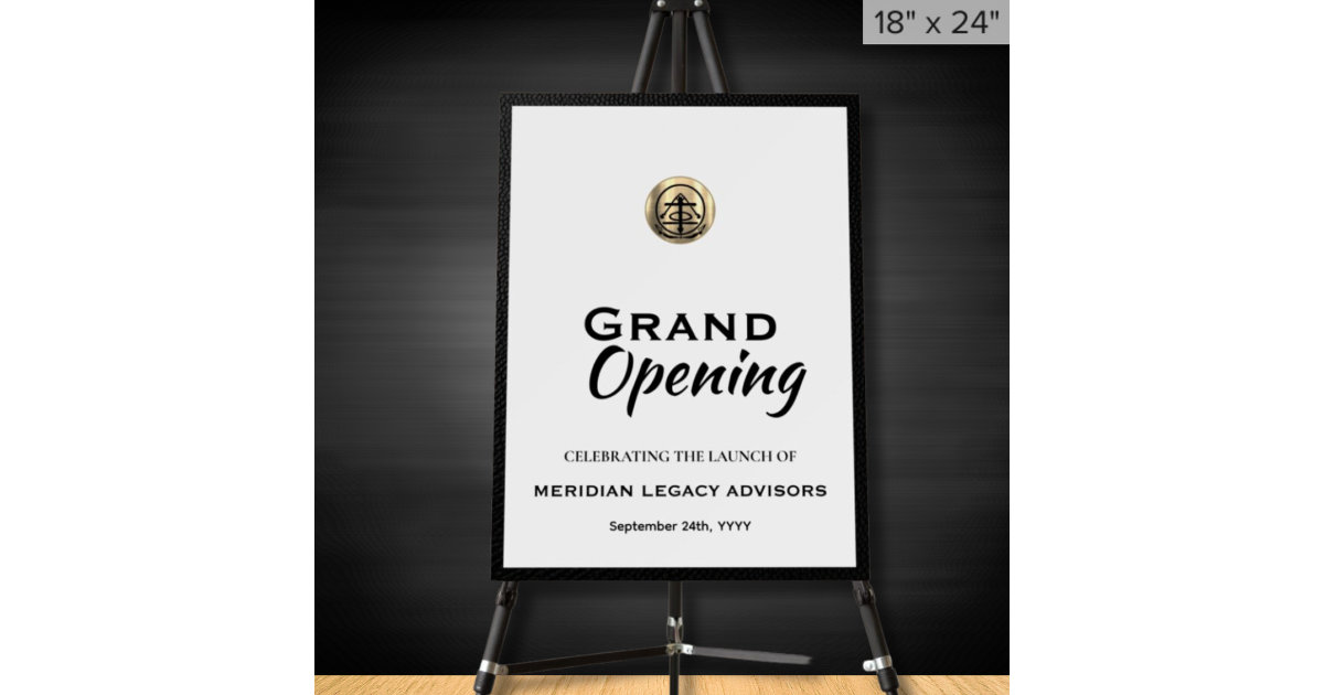 Elegant Grand Opening Welcome Sign | Zazzle