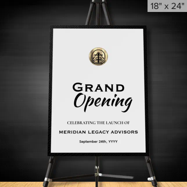 Elegant Grand Opening Welcome Sign | Zazzle