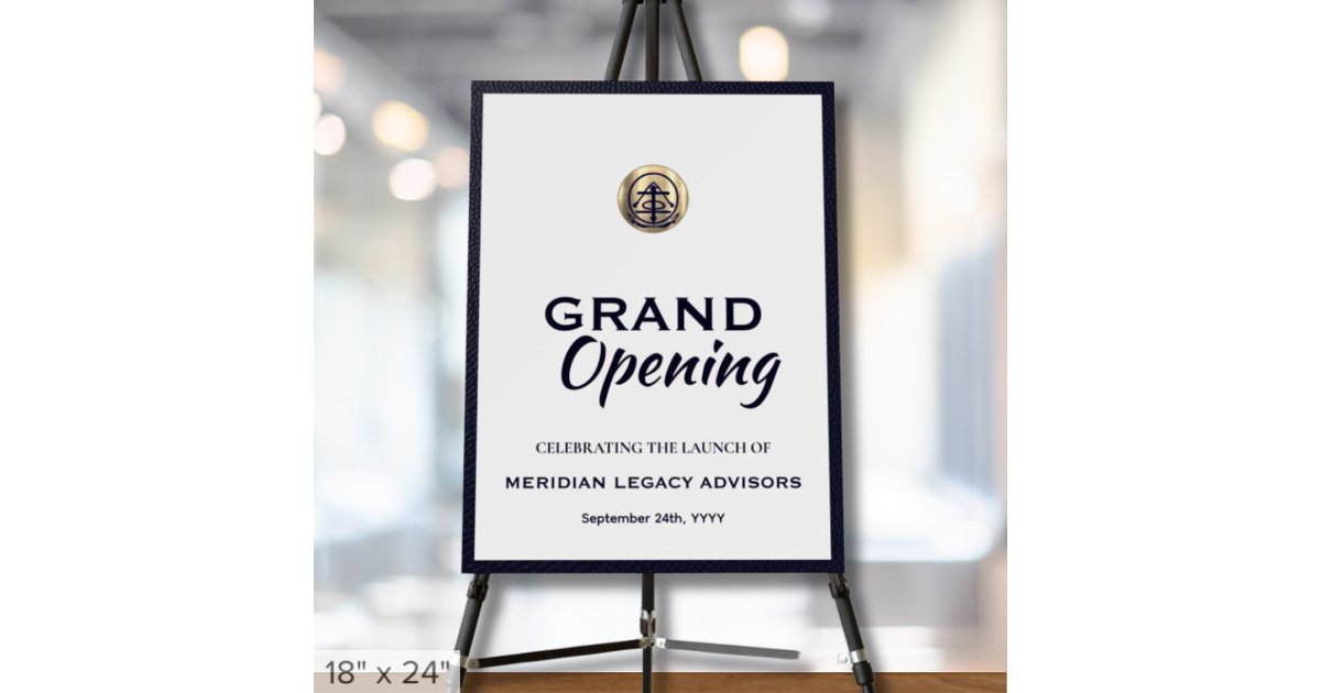 Elegant Grand Opening Welcome Sign | Zazzle