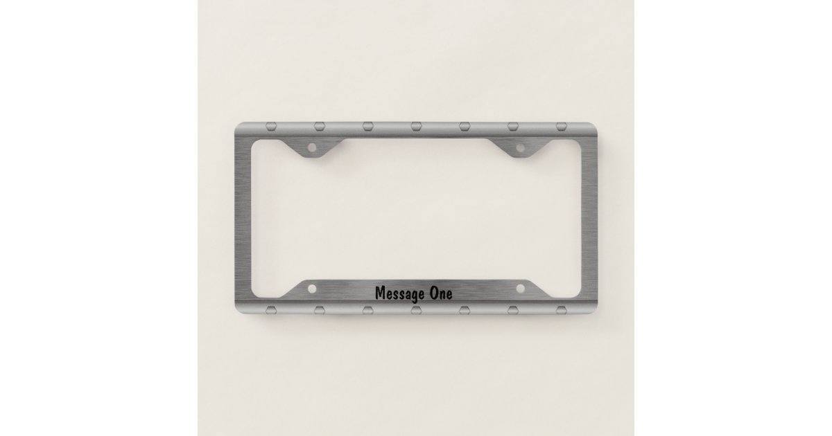 Elegant gray color license plate frame | Zazzle