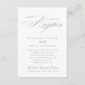 Elegant Gray Green Calligraphy Wedding Reception Enclosure Card | Zazzle