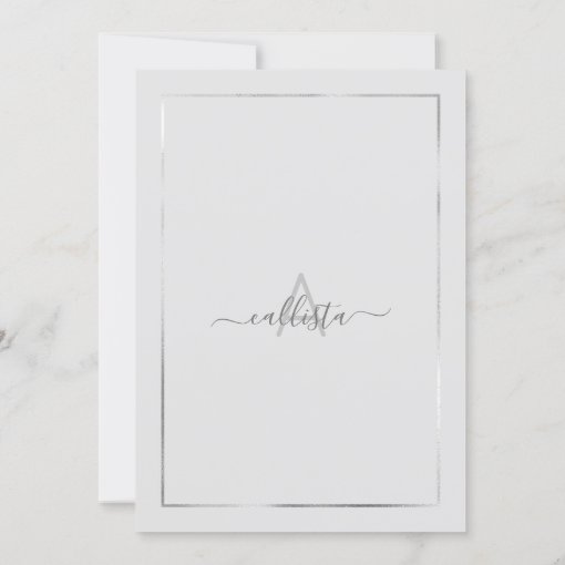 Elegant Gray Silver Confetti Border Graduation Invitation | Zazzle