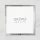 Elegant gray silver modern square minimalist white square business card ...