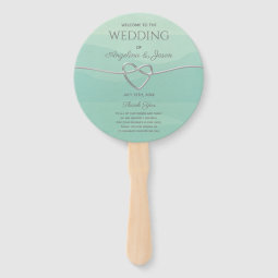Elegant Gray Wedding Program Hand Fan | Zazzle