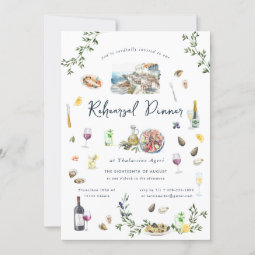 Elegant Greek | Rehearsal Dinner Invitation | Zazzle