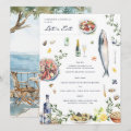 Elegant Greek Themed | Illustrated Mediterranean Menu | Zazzle