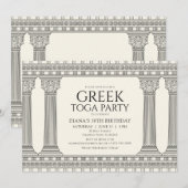 Elegant Greek Toga Birthday Party with Temple Invitation | Zazzle