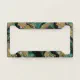 Elegant Green and Gold Glitter Agate Pattern License Plate Frame | Zazzle