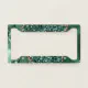 Elegant Green and Gold Glitter Ocean Agate License Plate Frame | Zazzle