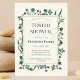 Elegant Green Botanical Foster Care Shower Invitation | Zazzle