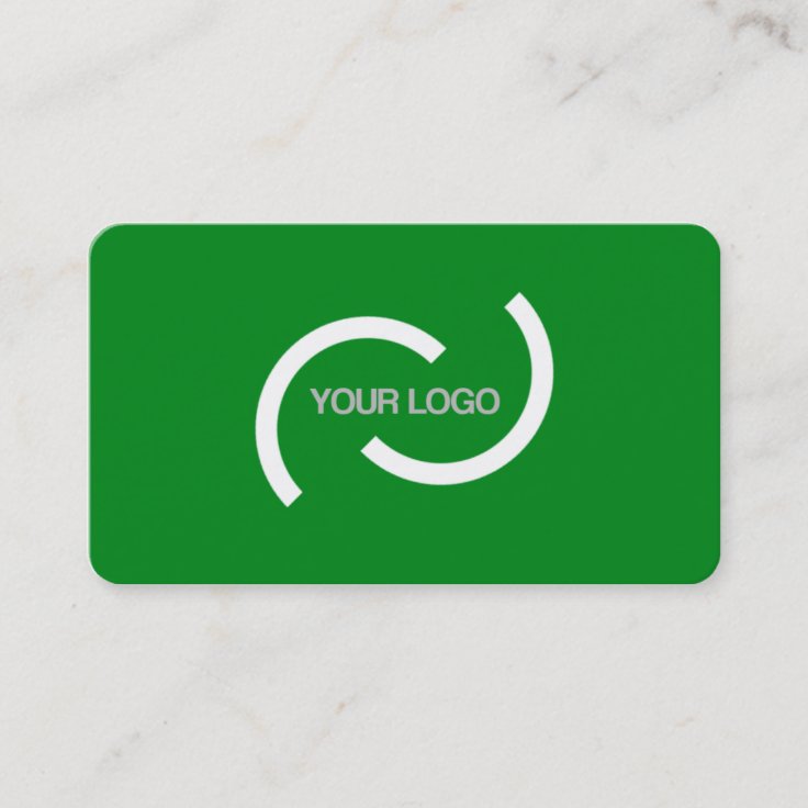 Elegant green card. Customize with your own logo. Business Card | Zazzle