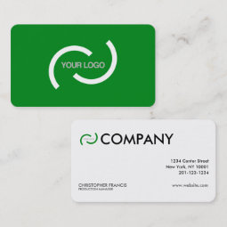 Elegant green card. Customize with your own logo. Business Card | Zazzle