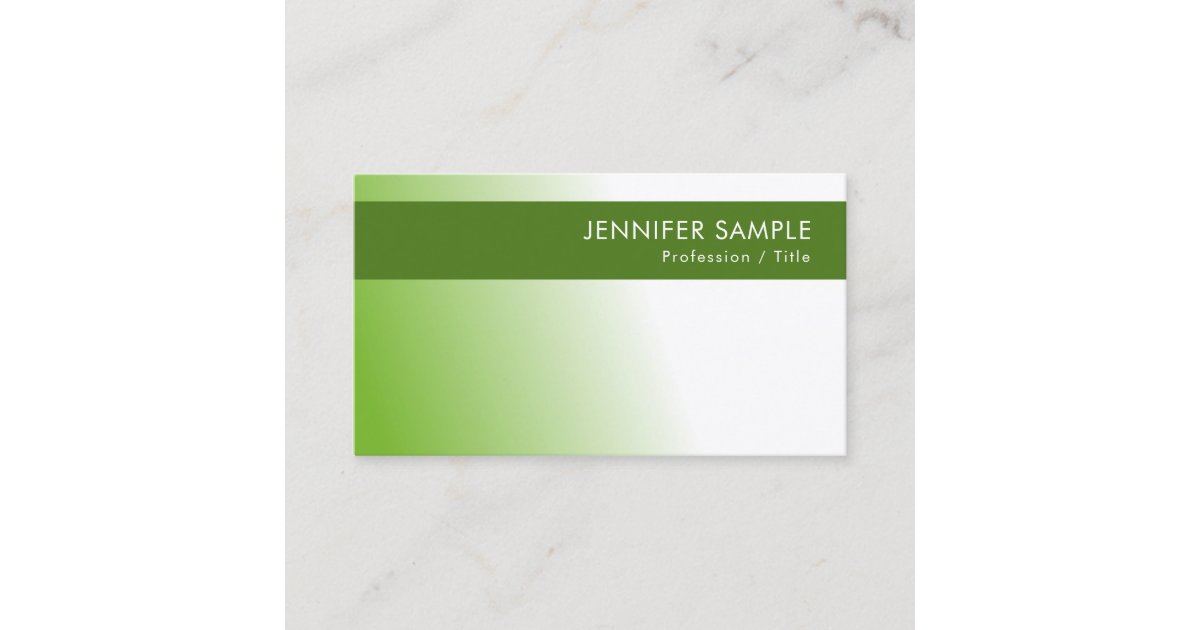 Elegant Green Environment Nature Protect Modern Business Card | Zazzle