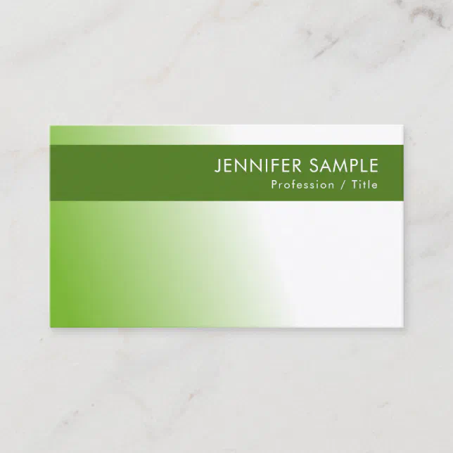 Elegant Green Environment Nature Protect Modern Business Card | Zazzle