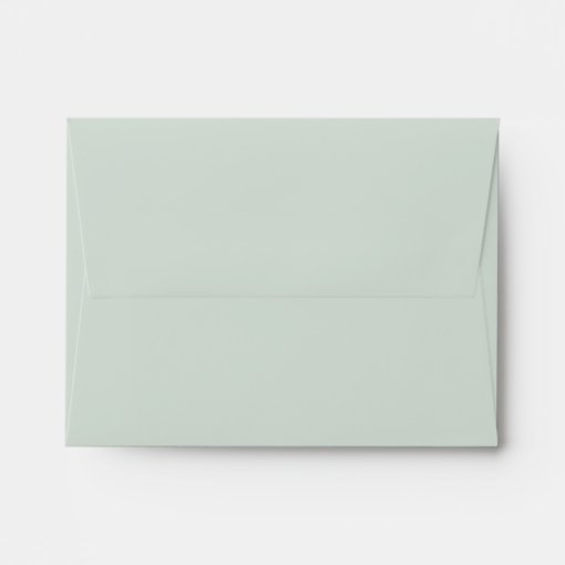 Elegant Green Foliage Pre-Printed Address RSVP Envelope | Zazzle