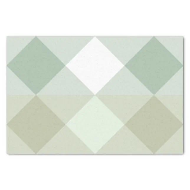 Elegant Green Geometric Diamond Pattern Decoupage Tissue Paper | Zazzle