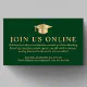 Elegant Green Gold Online Graduation Party Enclosure Card | Zazzle