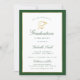 Elegant green graduation ceremony invitation | Zazzle