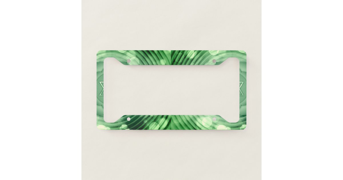Elegant Green Heart Chakra Color Chi Zen Yoga License Plate Frame | Zazzle
