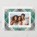 Elegant Green Merry Christmas Custom Plaid Photo Holiday Card | Zazzle