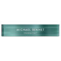 Elegant Green Metallic Professional Business Desk Name Plate | Zazzle