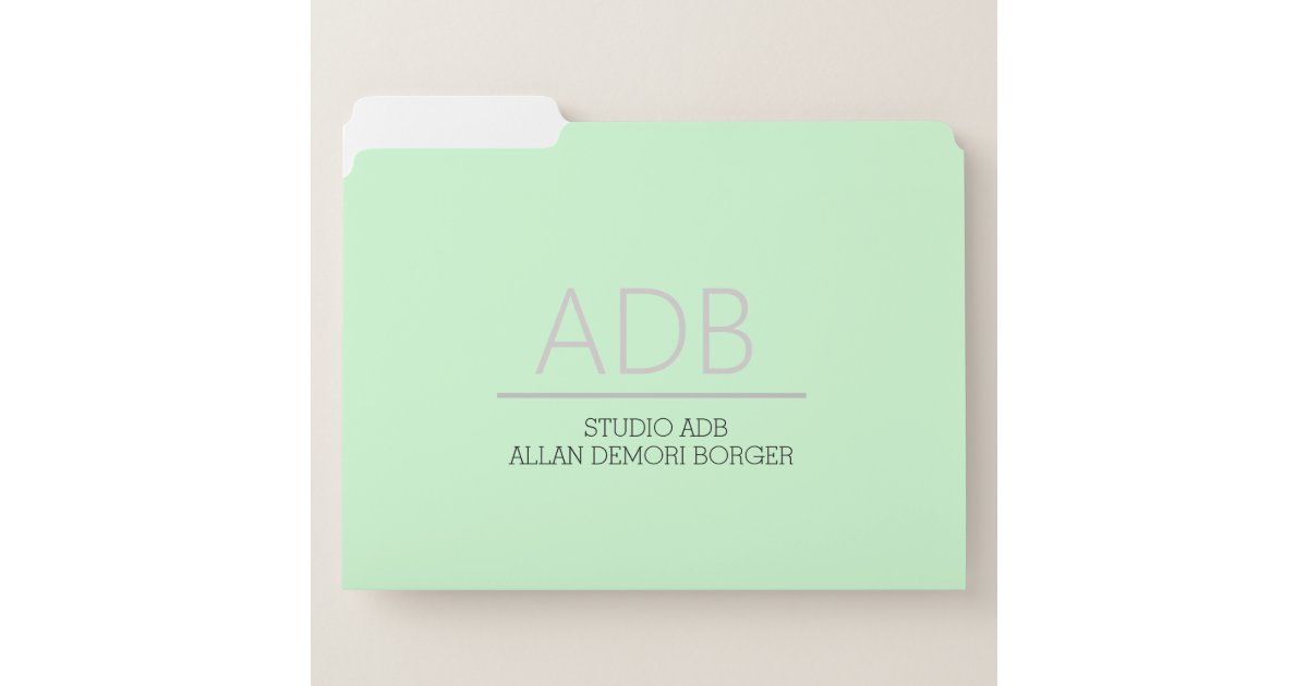 Elegant Green Mint File Folders | Zazzle