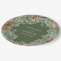 Elegant Green Pine Paper Plates | Zazzle