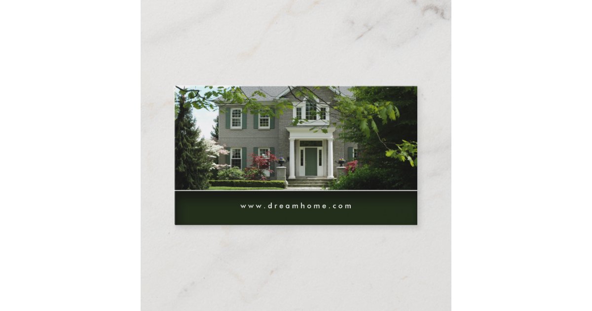 Elegant Green Real Estate House Business Card | Zazzle Elegant Green Real Estate House Business Card | Zazzle