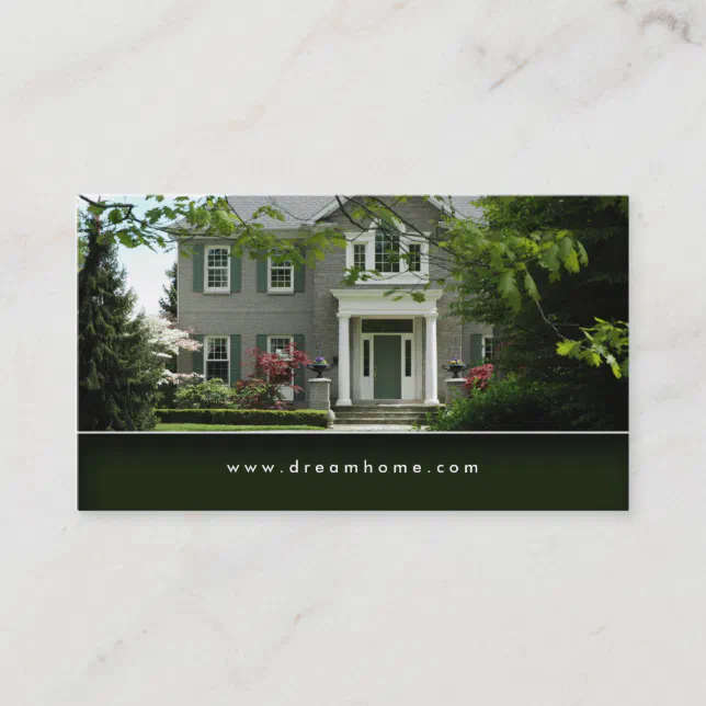Elegant Green Real Estate House Business Card | Zazzle Elegant Green Real Estate House Business Card | Zazzle