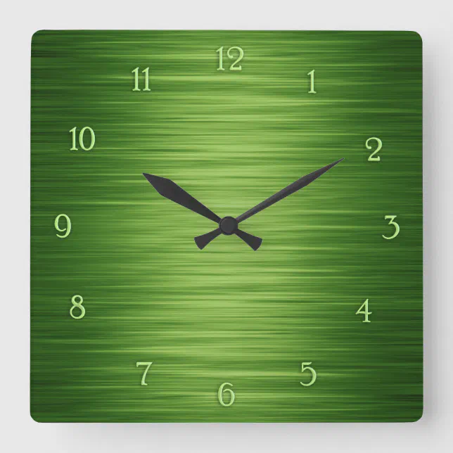 Elegant green shaded wall clock | Zazzle
